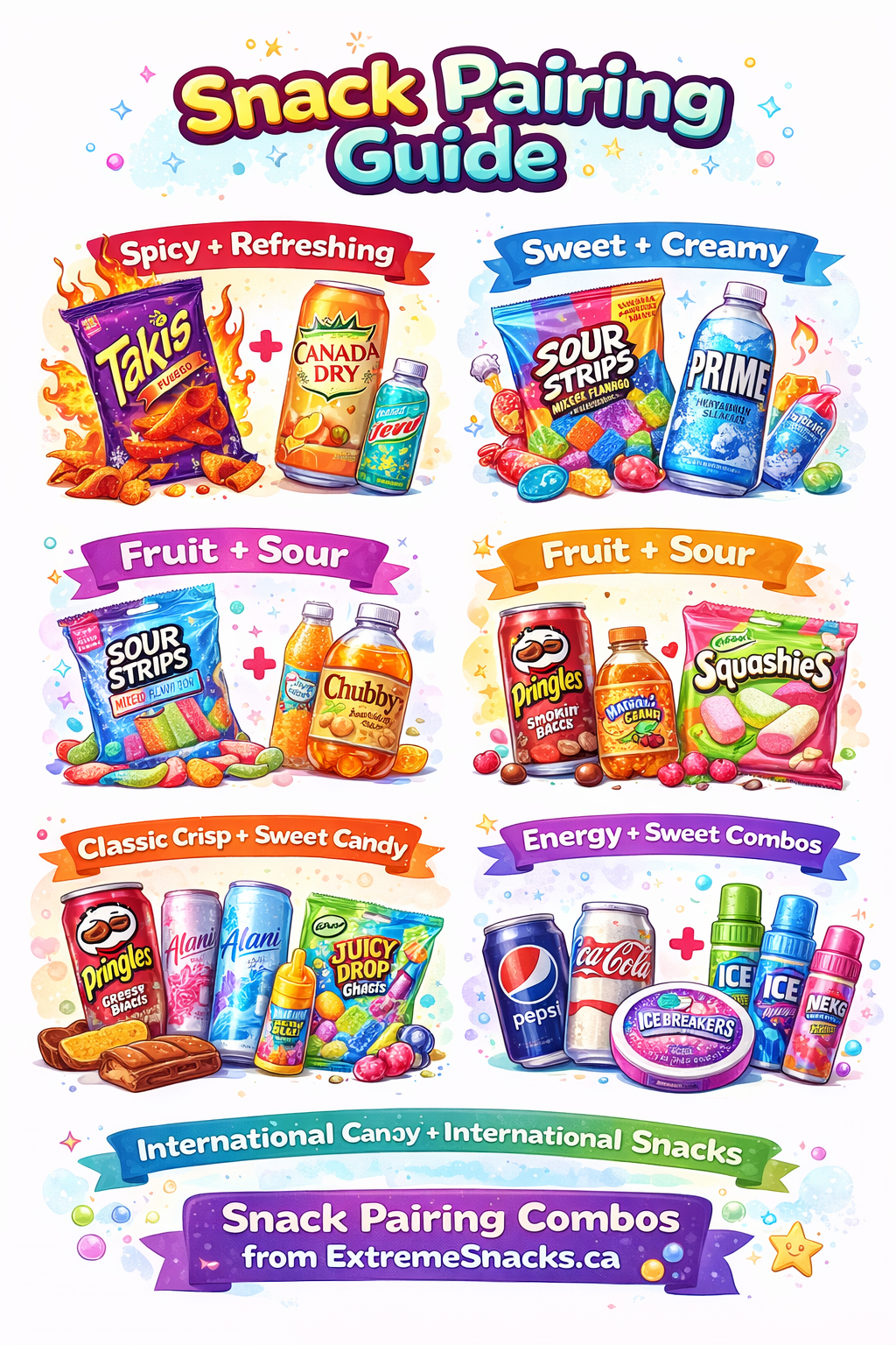 Snack Pairing Ideas – Best Snack + Drink Combos from ExtremeSnacks.ca
