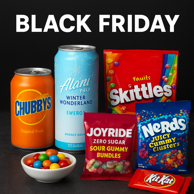 Offres du Black Friday : 12 Snacks et Boissons Rares chez Extreme Snacks