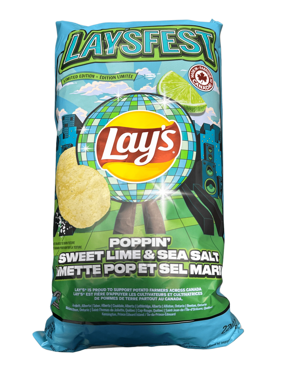 Lays Limited Edition Laysfest Poppin Sweet Lime and Sea Salt 220G - Ca