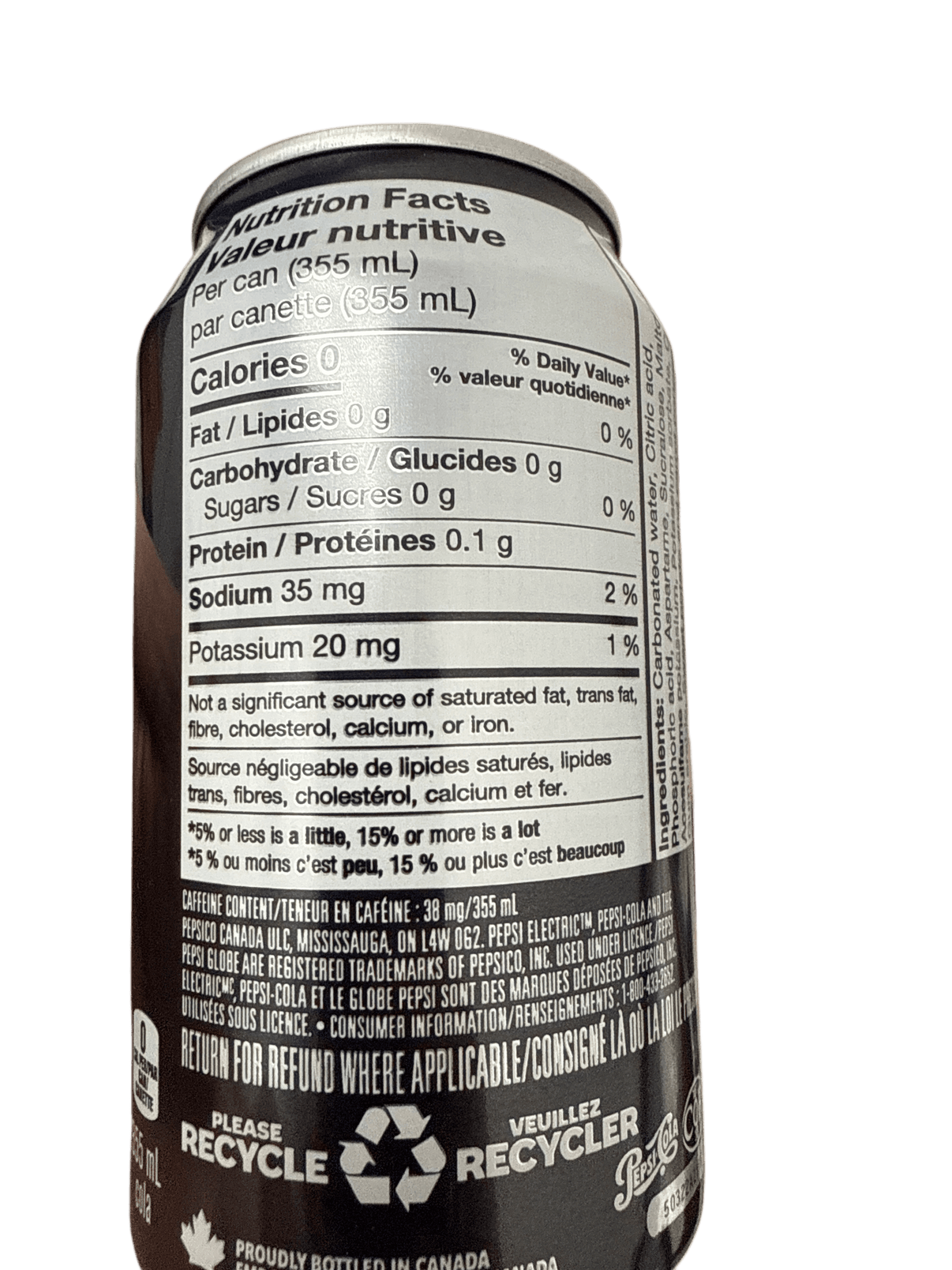 Pepsi Electric Zesty Citrus Can 355ML - Canadian Edition