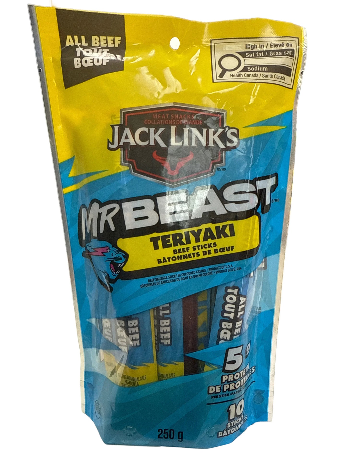 Jack Link’s x MrBeast Teriyaki Beef Sticks 250G – U.S | Canada