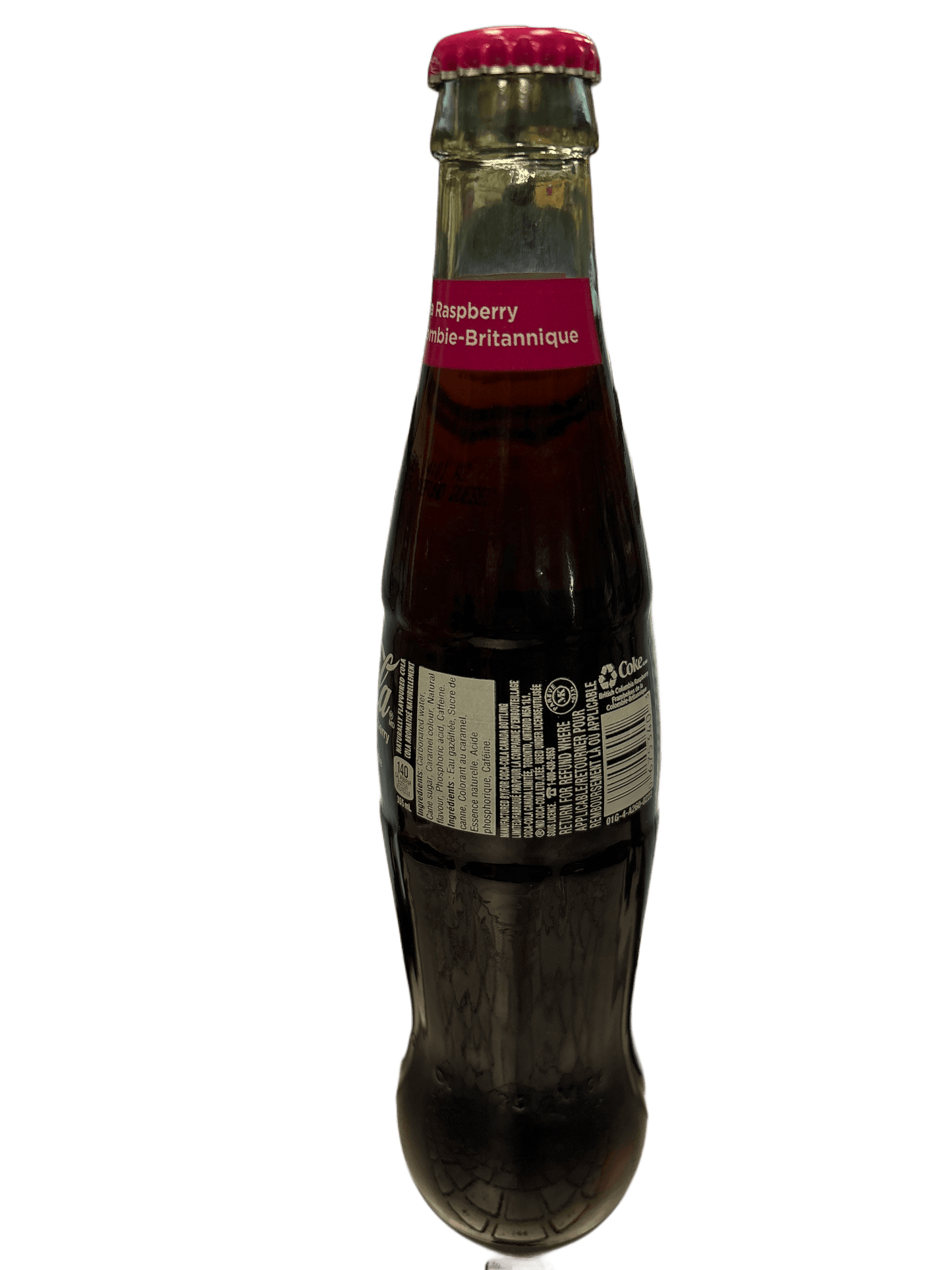 Coca Cola British Columbia Raspberry Glass Bottle 355ML Coca Cola British Columbia Raspberry Glass Bottle 355ML