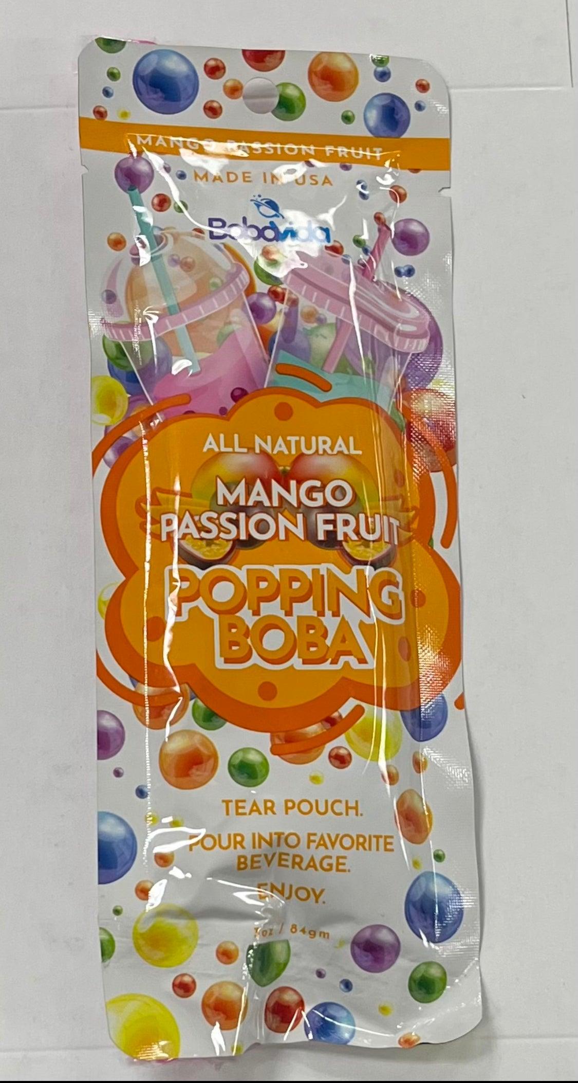 BobaVida Mango Passion Fruit Popping Boba Pouch (84g)