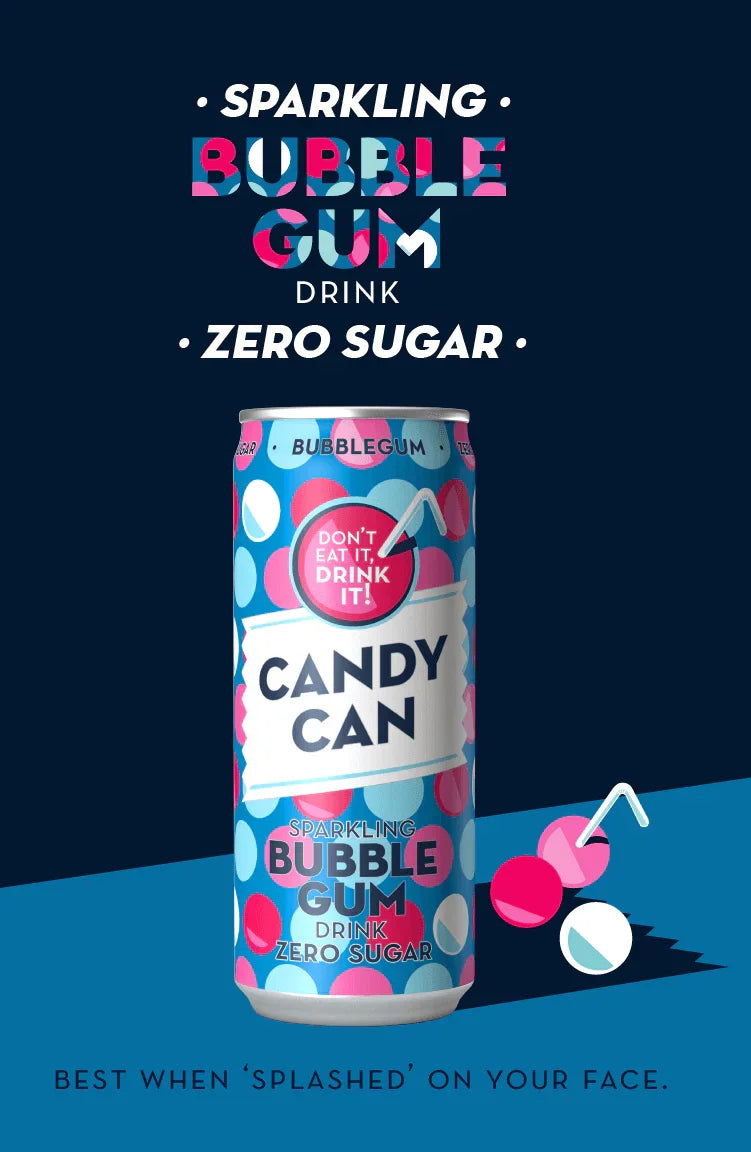 Candy Can Sparkling Bubble Gum