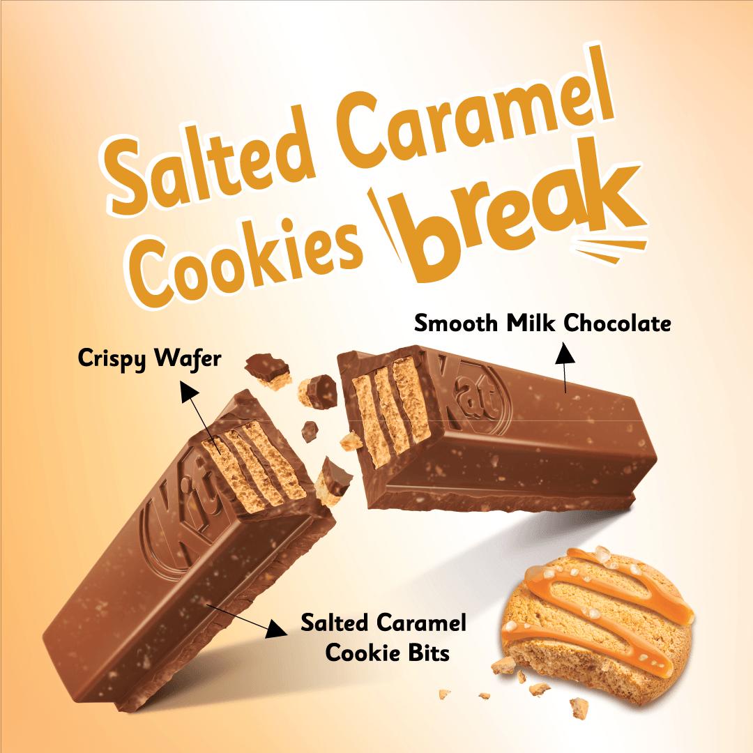 Kit Kat Salted Caramel Cookies Chocolate Bar 35G