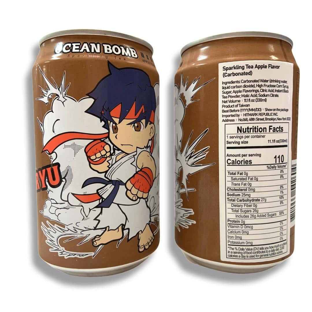 Ocean Bomb Street Fighter Ryu - Sparkling Apple Tea