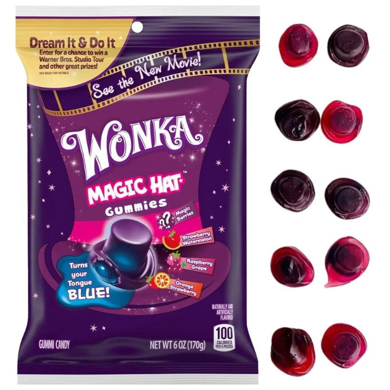 Wonka Magic Hat Gummies Candy Bag 6OZ